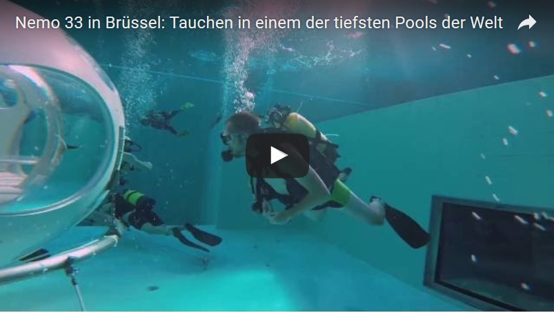 [Video] Nemo 33 in Brüssel: Tauchen im 33-Meter-Pool - Anders reisen